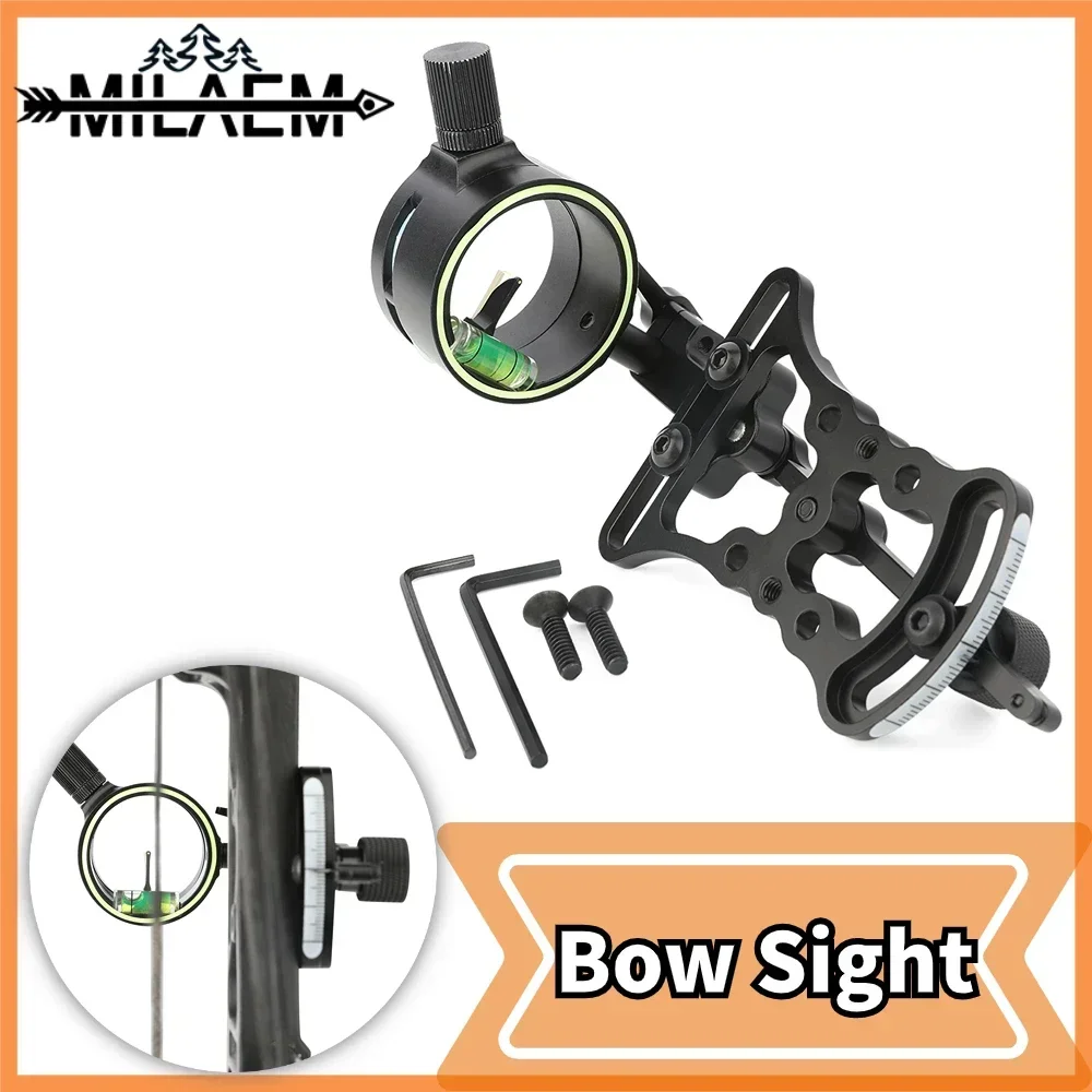 Archery-Compound-Bow-Sight-Single-Needle-Sight-0-019-Optic-Fiber-1-Pin ...