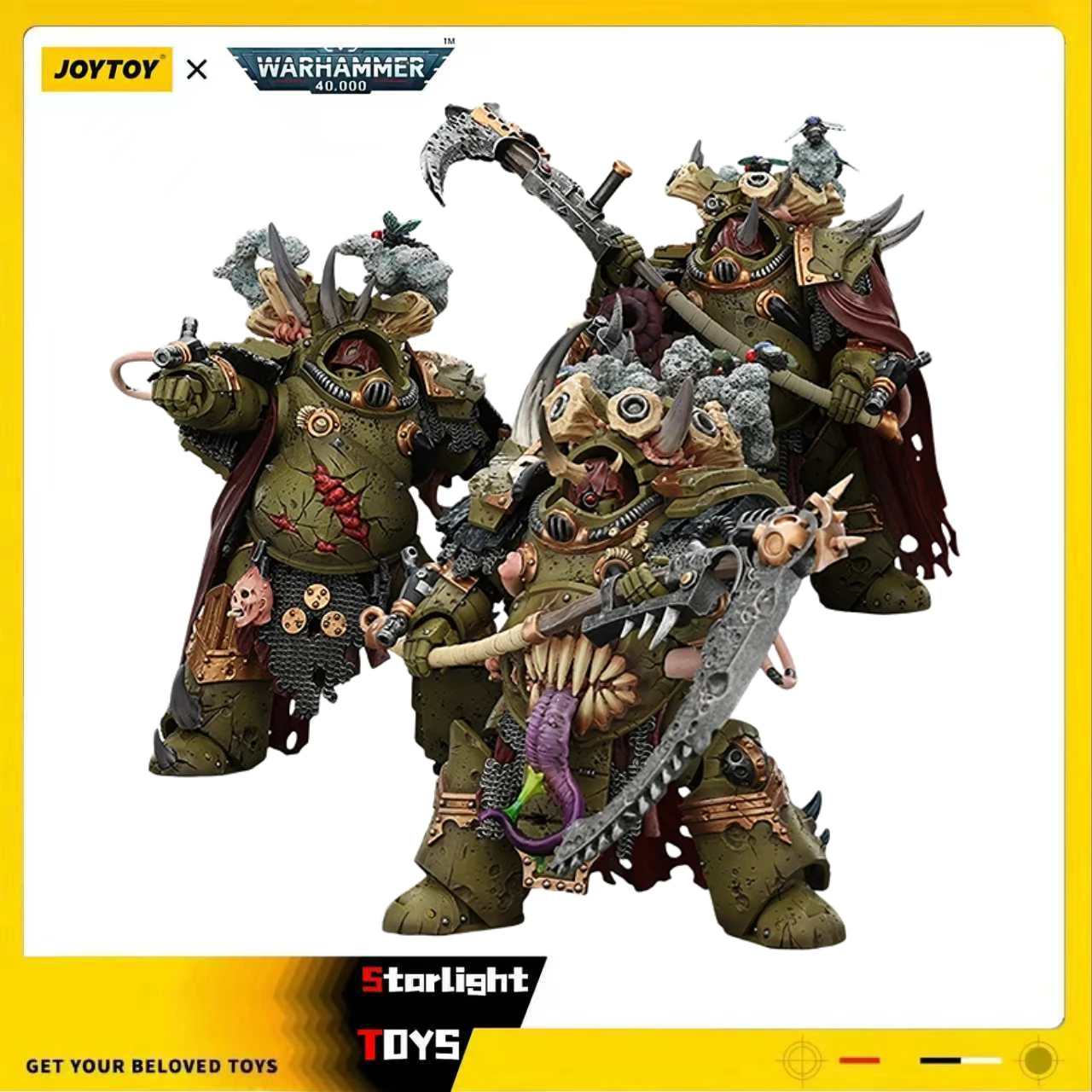 JOYTOY Warhammer 40K Death Guard Deathshroud Terminators 3PCS 1/18 ...