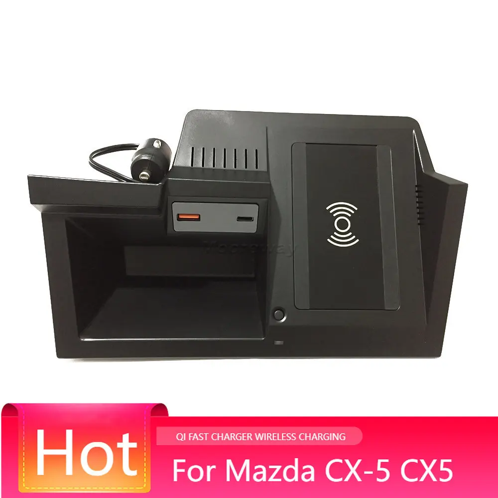 Qi Wireless Charger For Mazda Cx-5 Cx5 2017 2018 2019 2020 2021 Phone ...