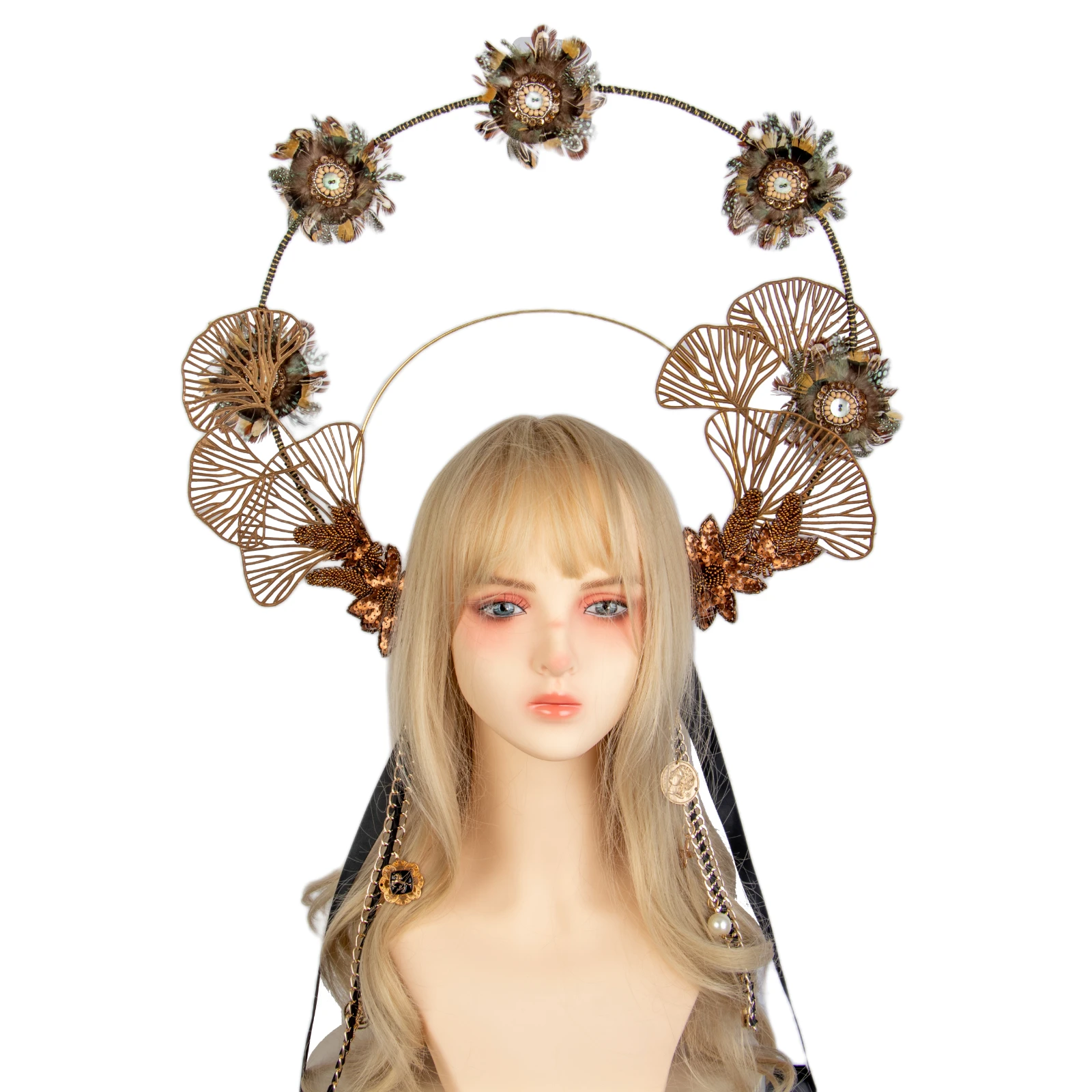 Handmade-Baroque-Gothic-KC-Halo-Crown-Headpiece-Goddess-Mary-Lolita ...