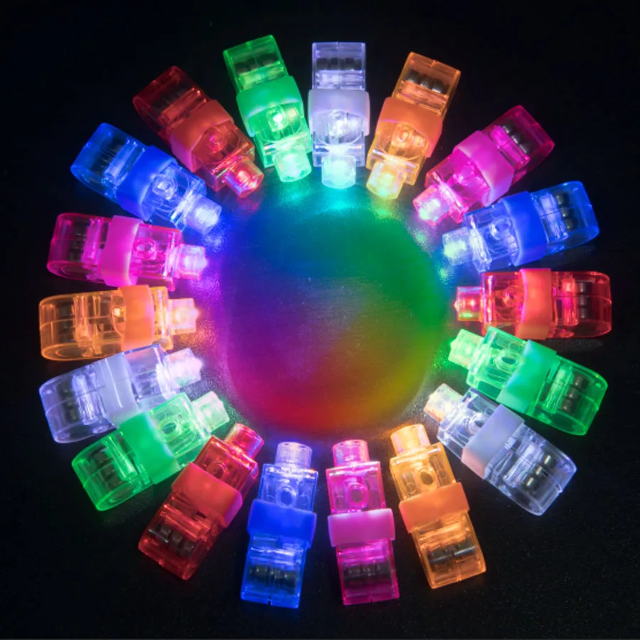 20-50-100-150-PCS-LED-Finger-Lights-6-Colors-Finger-Flashlights-for ...