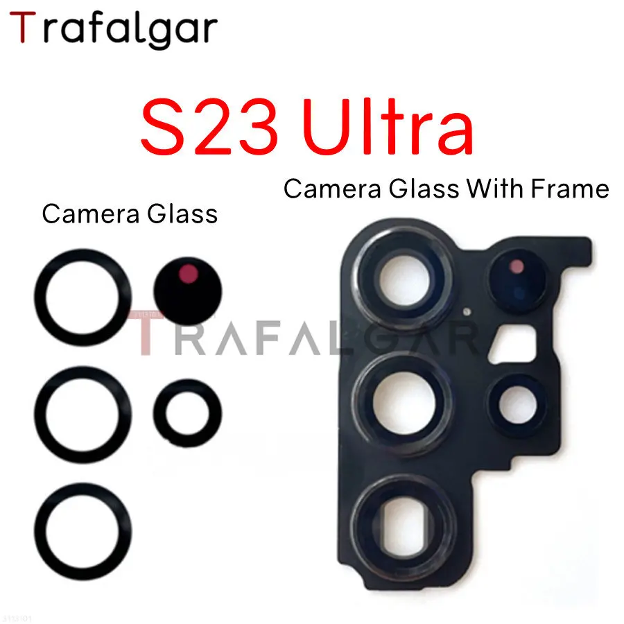 For-Samsung-Galaxy-S23-Ultra-Rear-Back-Camera-Glass-Lens-With-Frame ...