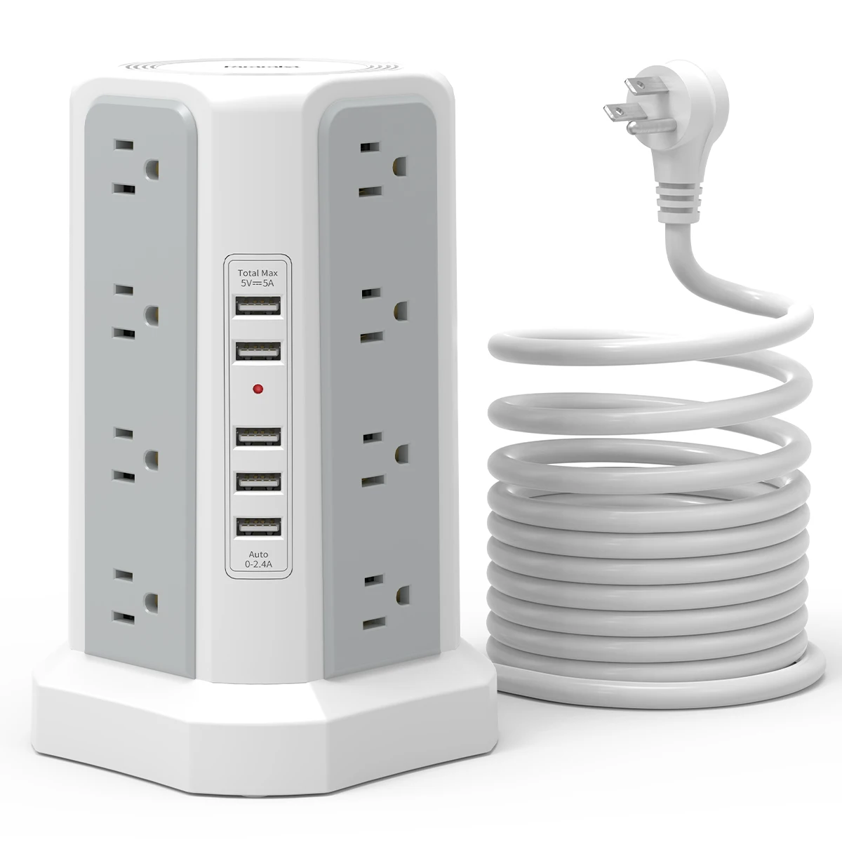 Surge-protection-flat-plug-multi-socket-tower-16-sockets-and-5USB-ports ...