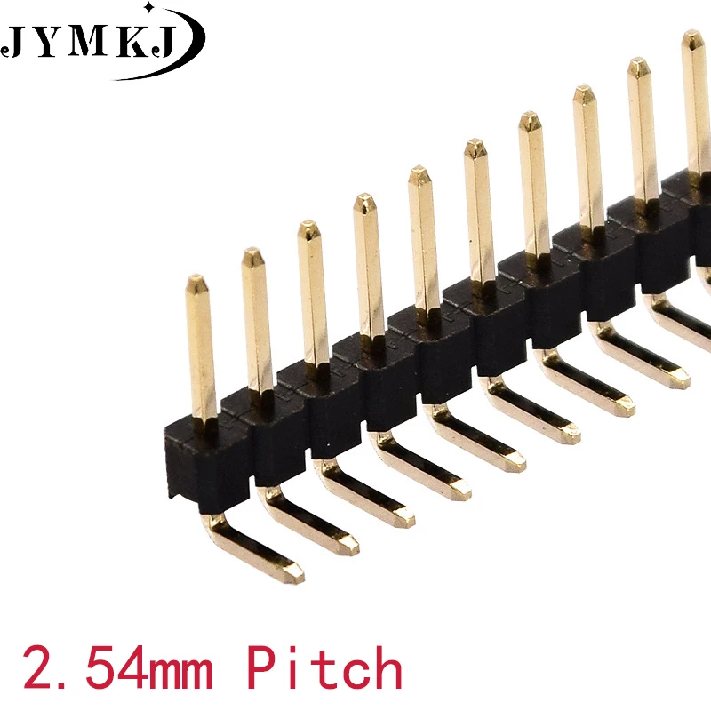 10PCS-1x40P-1-40-Pin-2-54mm-Single-Row-single-pin-curved-Pin-Header ...