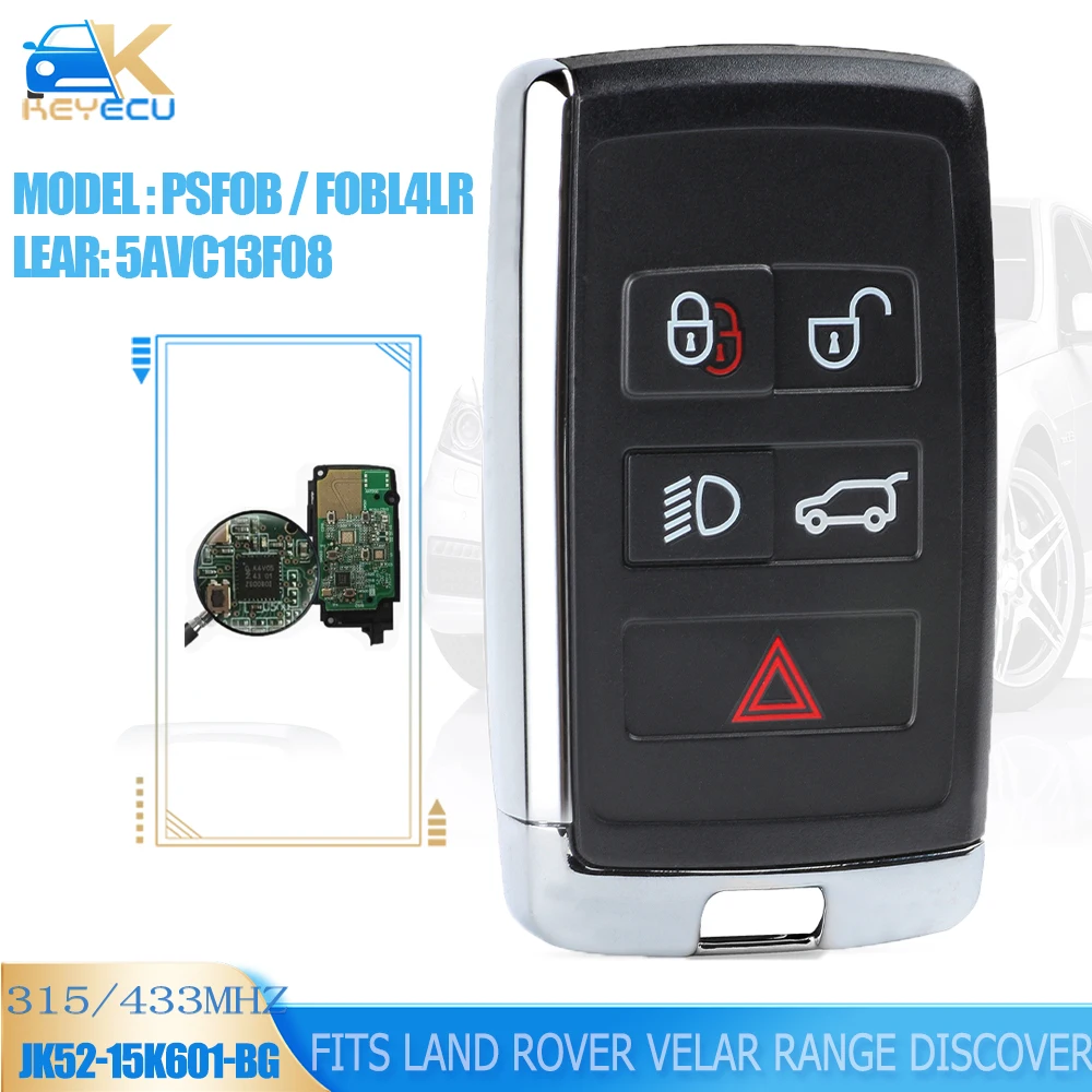 KEYECU-PSFOB-FOBL4LR-315MHz-434MHz-Smart-Remote-Key-5-Button-Fob-for ...