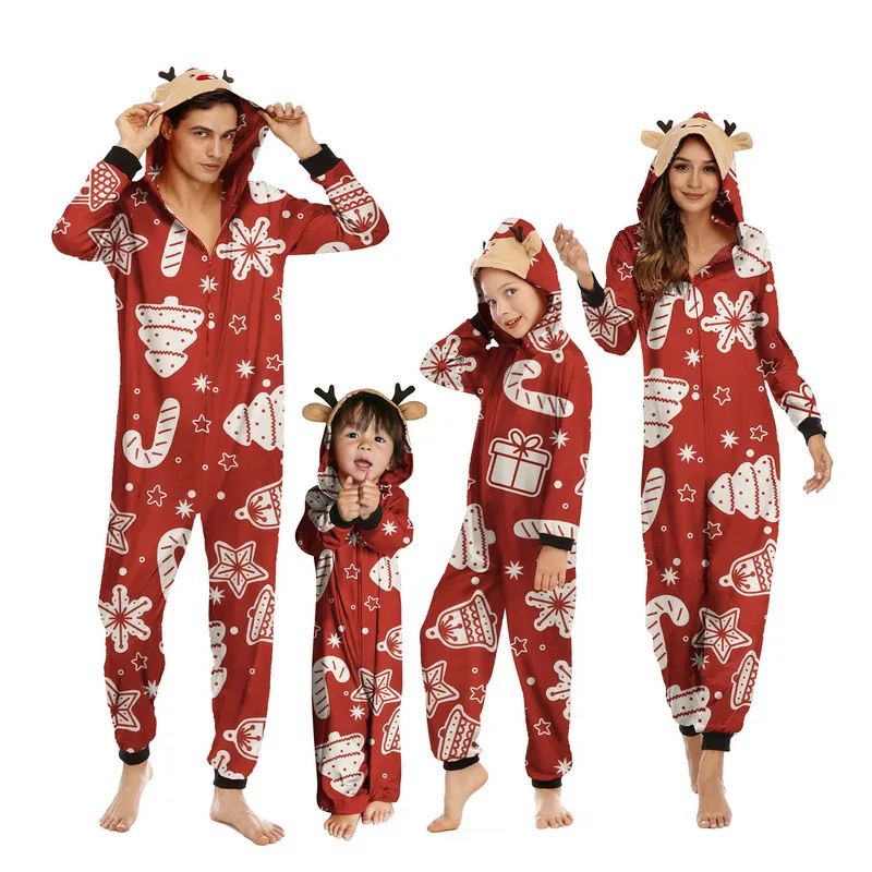 Christmas-Matching-Outfits-Family-Christmas-Tree-Hooded-One-Piece ...