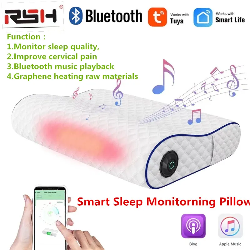 Sleeping Monitoring Pillow | Bluetooth Pillow Speaker | Smart Pillow ...