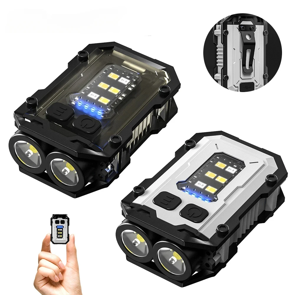 MINI-LED-Flashlight-Keychain-Light-Portable-Super-Bright-Torch-TYPE-C ...