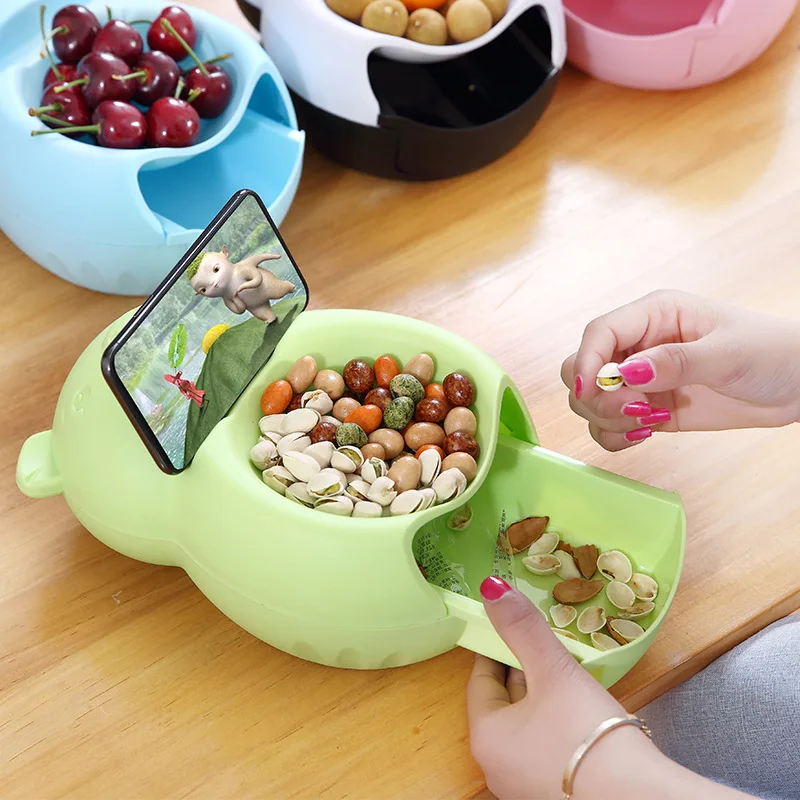 Modern-Lazy-Snack-Bowl-Living-Room-Creative-Plastic-Double-Layers-Snack ...