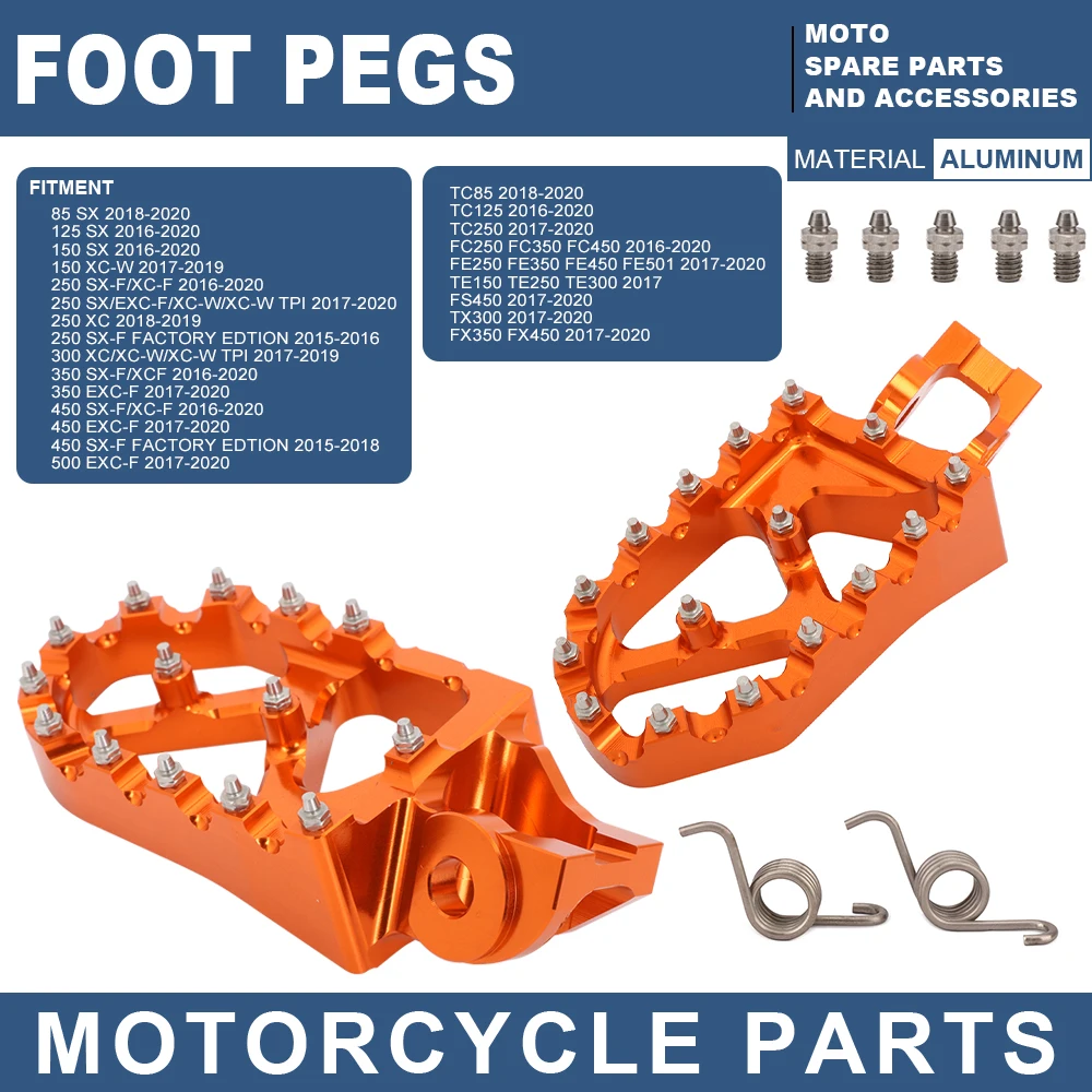 CNC-Motorcycle-Motocross-Lengthen-Footpegs-Foot-Pegs-Rests-Pedals-For ...