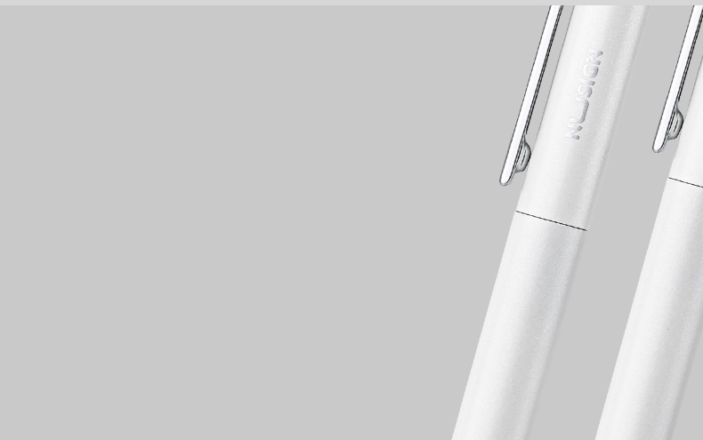 STYLO,1Silver 10Black Ink--stylo à encre Gel en métal Nusign, avec ...