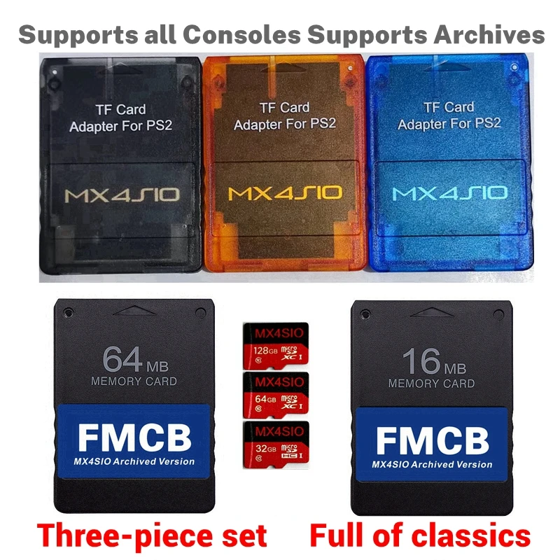Archive Supported Mx4sio Sio2sd Sd Tf Card Adapter For All Ps2 Game Consoles + Free Mcboot Fmcb ...