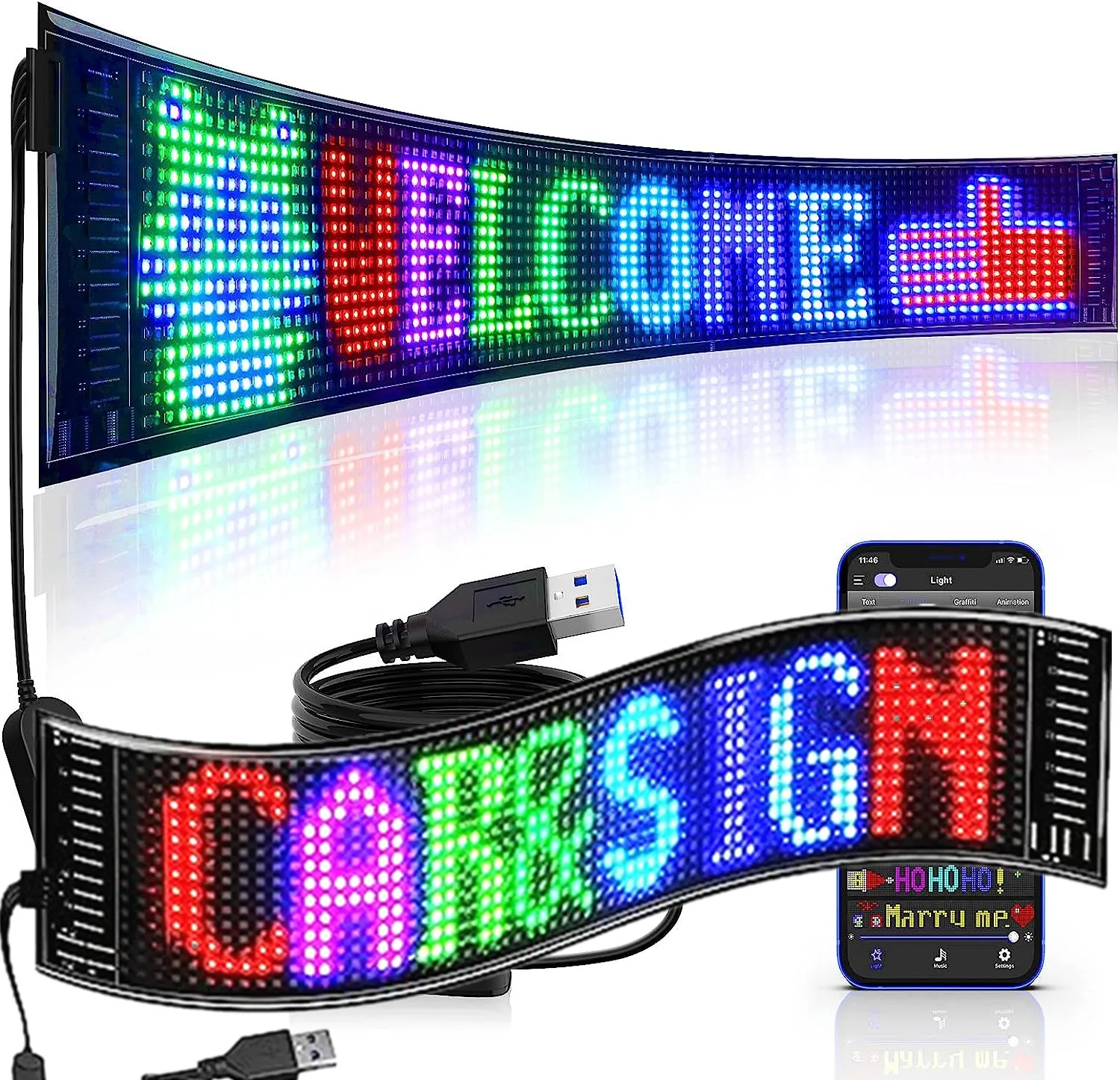 USB-Scrolling-Advertising-LED-Backpack-Sign-Bluetooth-App-Control-Logo ...