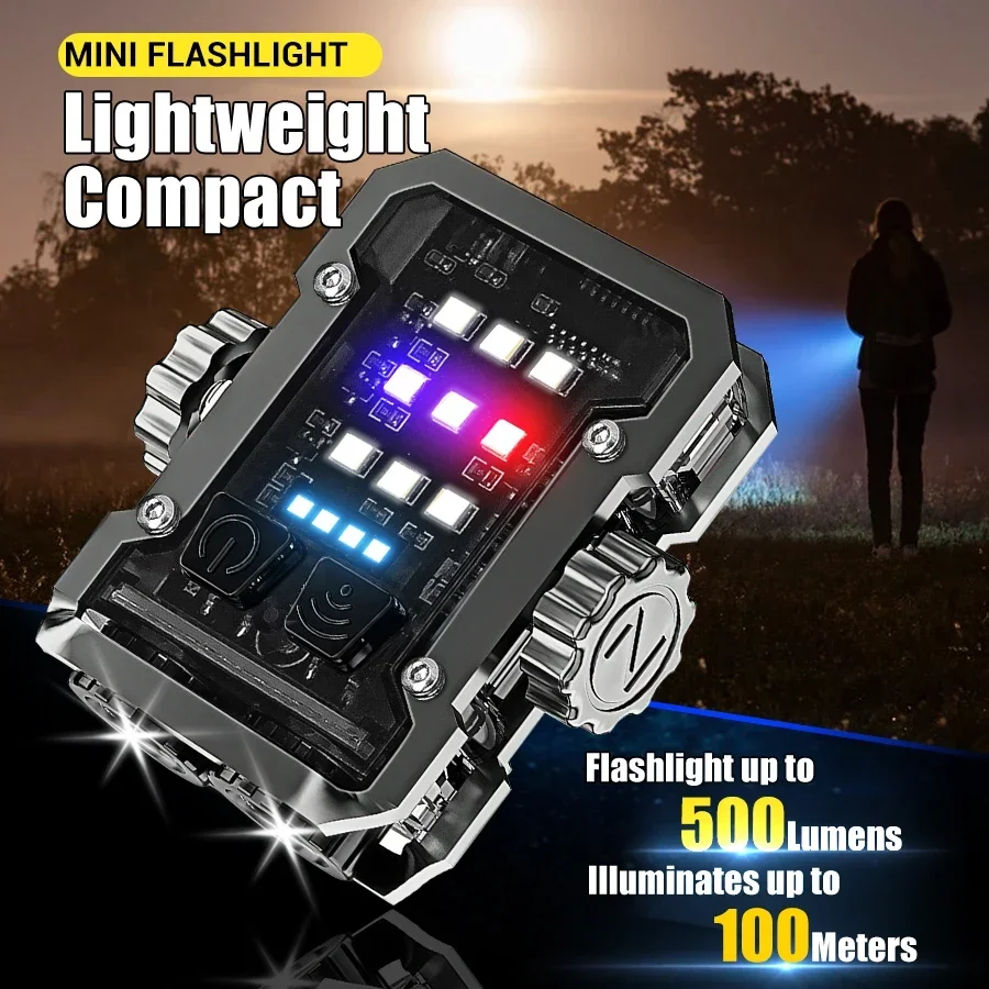 New-Mini-Keychain-Flashlight-Powerful-Pocket-Torch-Light-Rechargeable ...