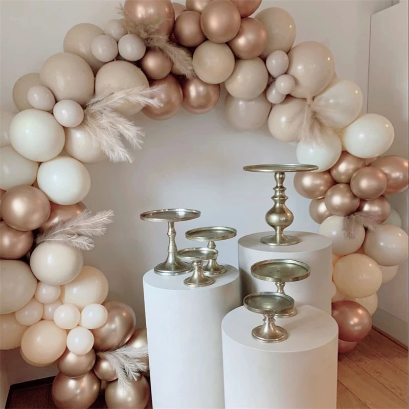 30pcs Beige Balloons Doubled Apricot Balon For Wedding Engagement ...