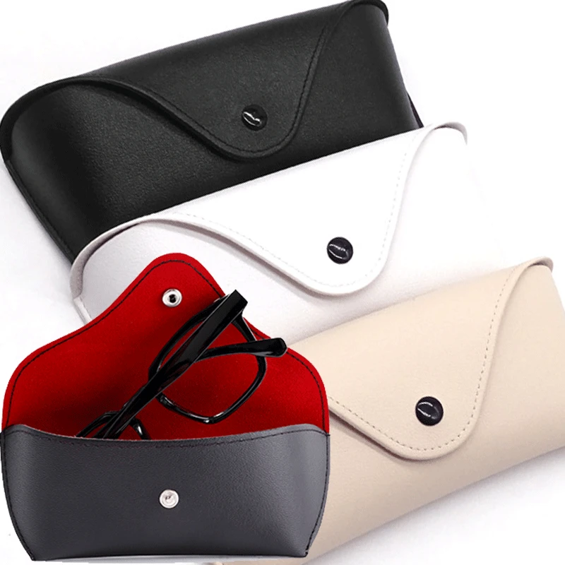 Leather Glasses Case Unisex Soft Glasses Bag Fashion Portable ...