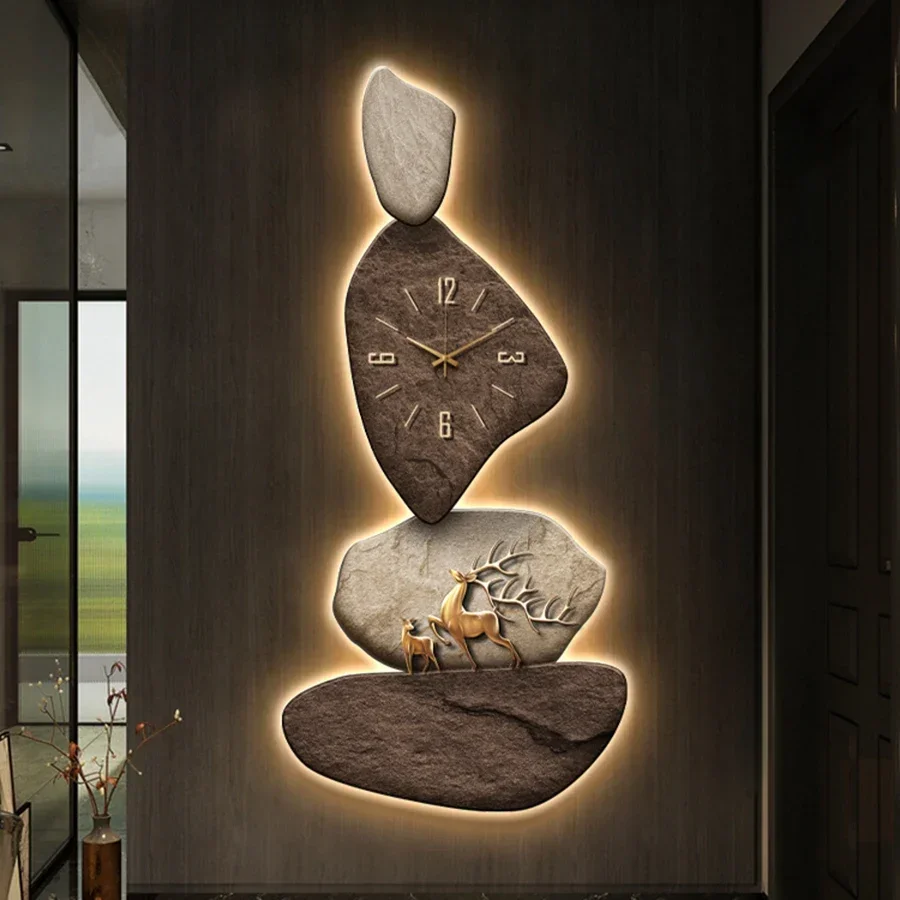 Living-Room-Wall-Clock-Decor-Light-Luxury-Unique-Wall-Clock-Large ...