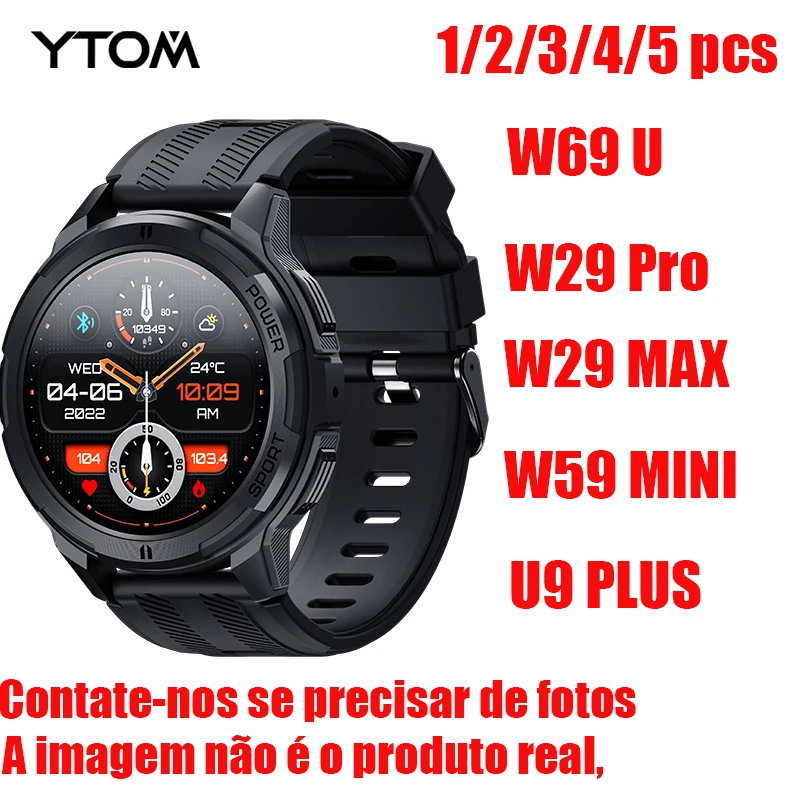 YTOM-Rel-gio-Inteligente-Microfone-para-Homens-e-Mulheres-S-rie-W69-W29 ...
