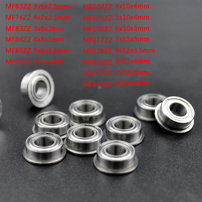 MF63ZZ-MF74ZZ-MF83ZZ-MF84ZZ-TO-MF104ZZ-Miniature-Flange-Bearing-Thin ...