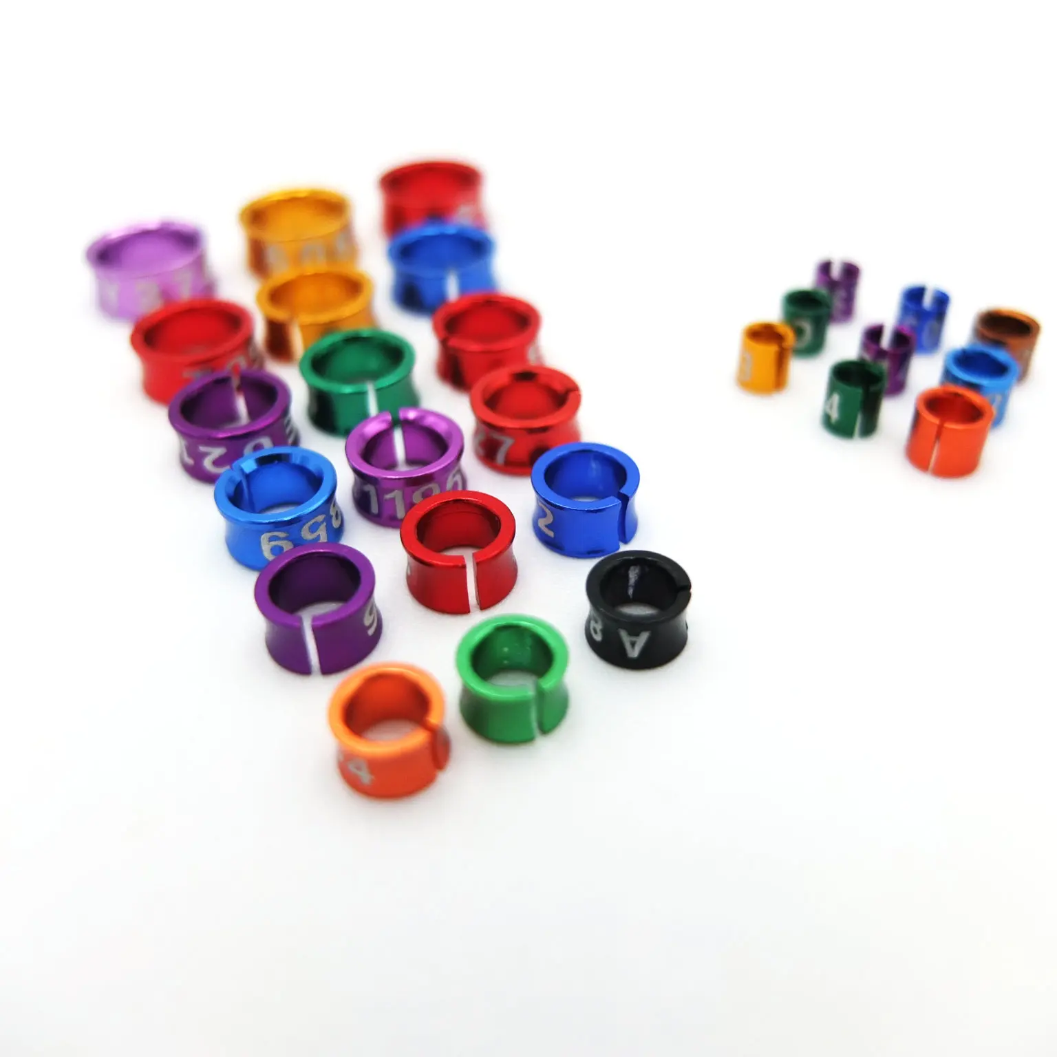 50PCS-Split-Aluminium-Bird-Leg-Bands-Split-Aluminium-Bands-random-color ...