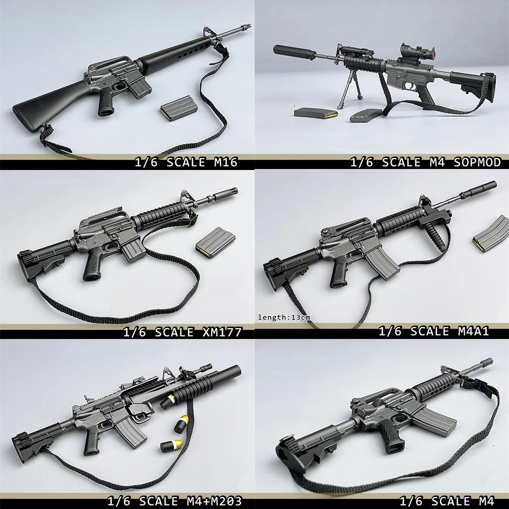 1-6-Scale-Soldier-Weapon-Mini-Plastic-Rifle-for-12-Action-Figure-Model ...