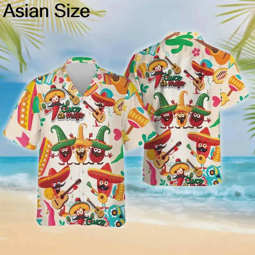 Chili Hawaiian, Mexican Culture Summer Beach Shirt Pepper Food Tacos ...