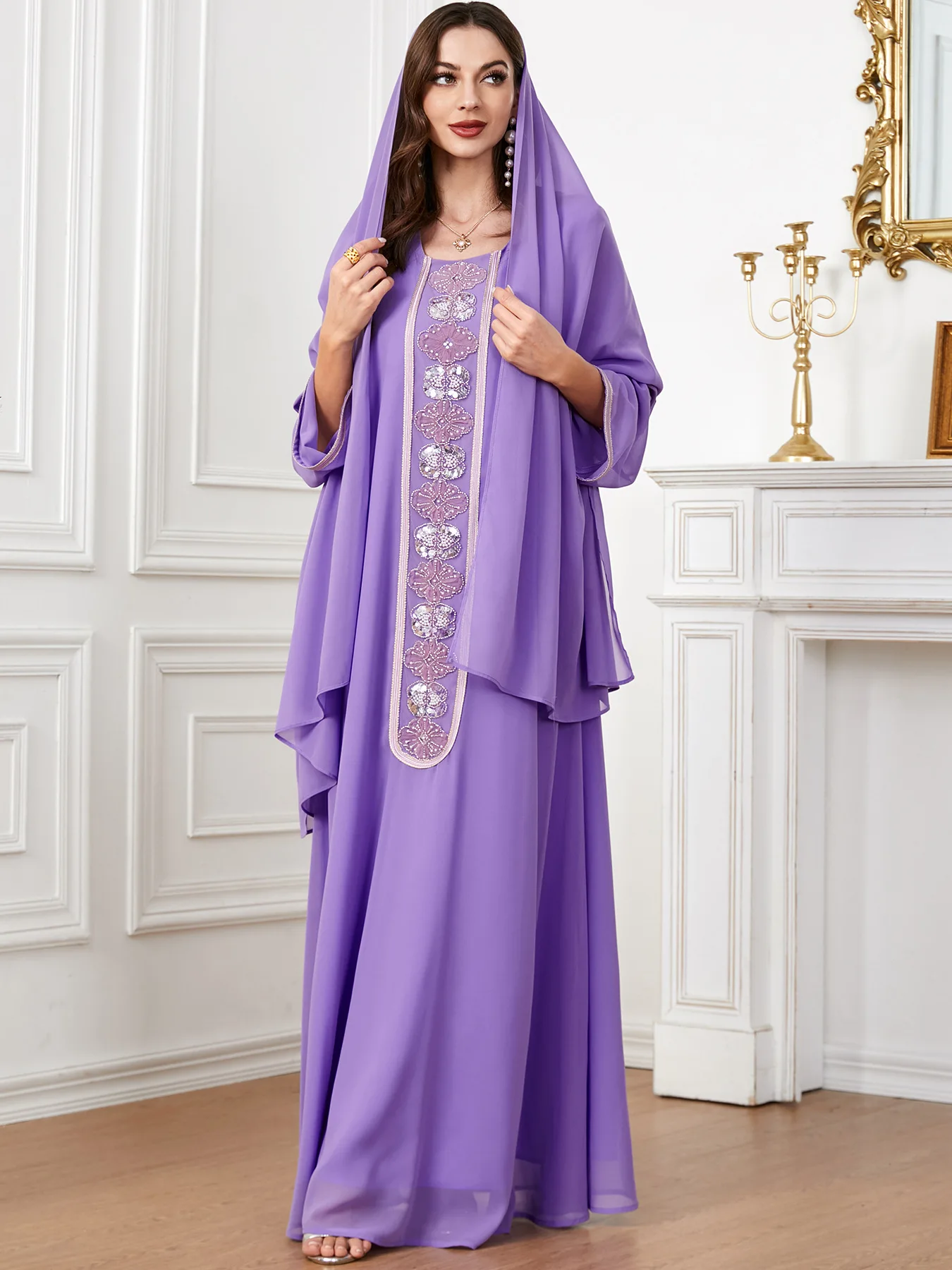 Appliques-Muslim-Dress-Women-Chiffon-Robe-Long-Islamic-Clothing-Dubai ...