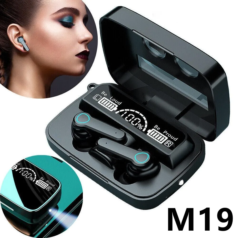 M19-TWS-Wireless-Headphones-Earphones-Bluetooth-V5-1-Stereo-Noise-Reduction-Waterproof-Sports ...