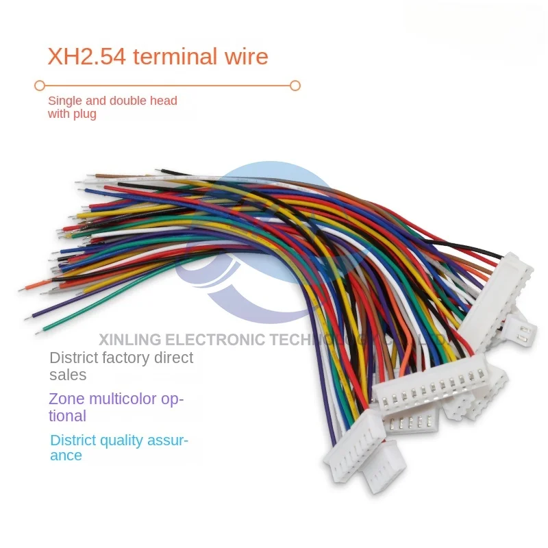 10pcs-XH2-54-electronic-wire-terminal-wire-single-double-head-tinned ...