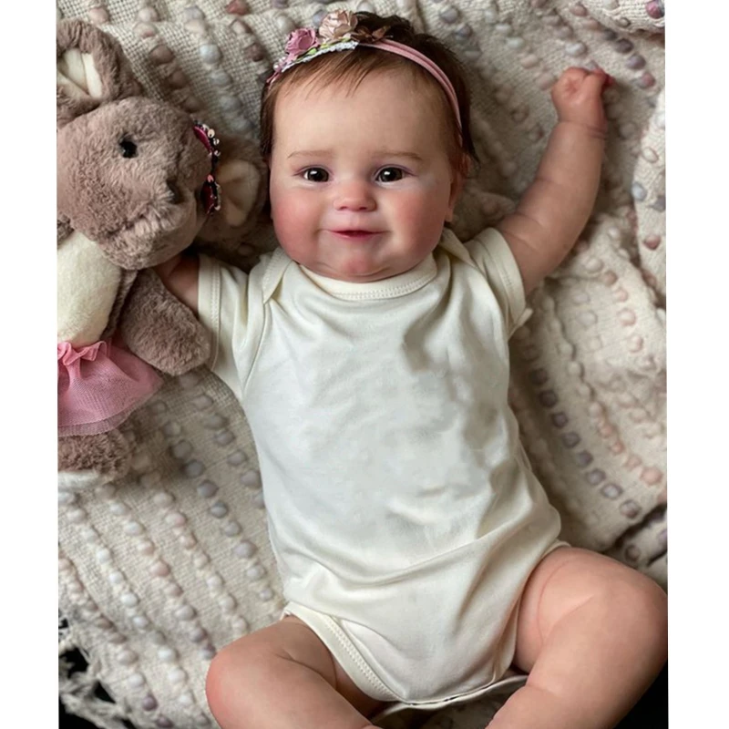 Lifelike Reborn Doll 50cm Simulate Exquisite Painted Soft Silicone Body ...