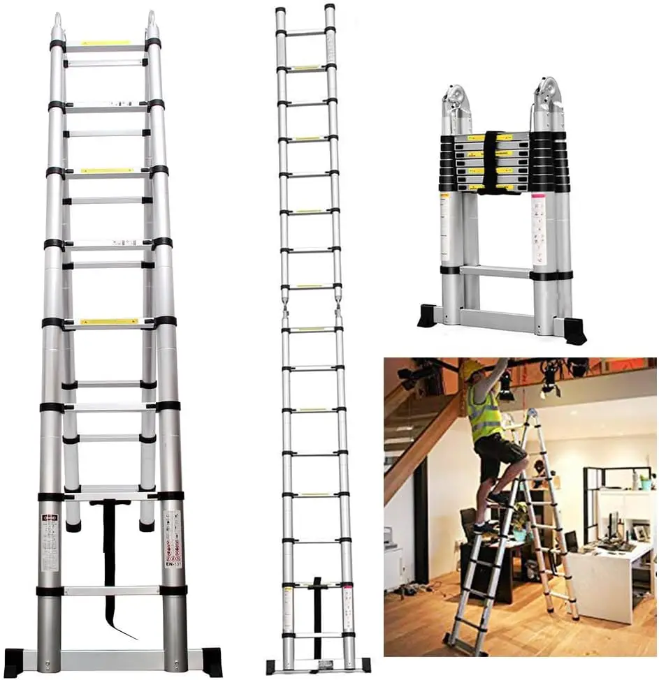 Ladder-A-Frame-Telescopic-Ladder-3-8m-Aluminum-Telescoping-Extension ...