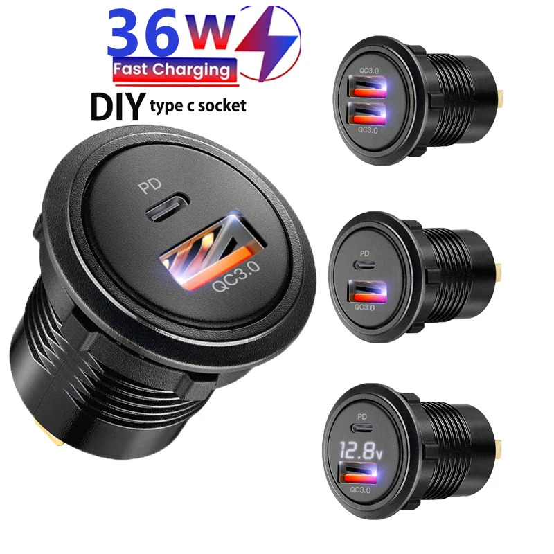 12v-usb-power-outlet-QC3-0-presa-usb-12-v-car-usb-port-12v-socket ...