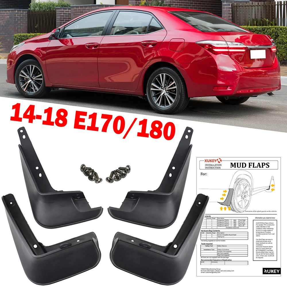 4X For Toyota Corolla E170 E180 Sedan 2014 - 2018 Car Mud Flaps Splash ...