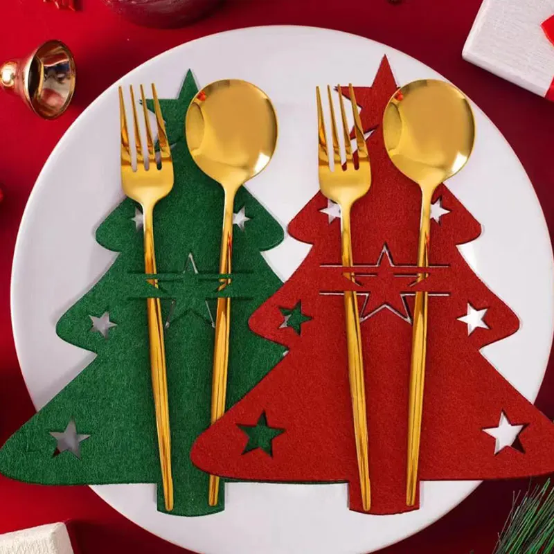Christmas-Tree-Cutlery-Knife-Fork-Covers-Table-Decor-Star-Xmas ...