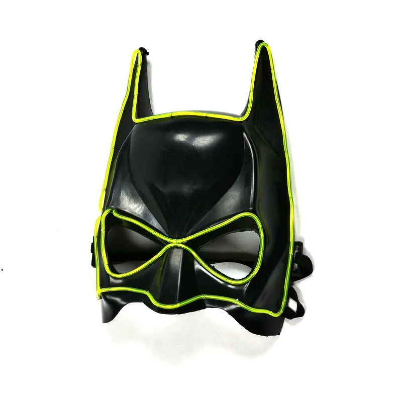 Cosplay Super Hero Bat Head Face Mask Cool Adult Headgear Mask Glow ...