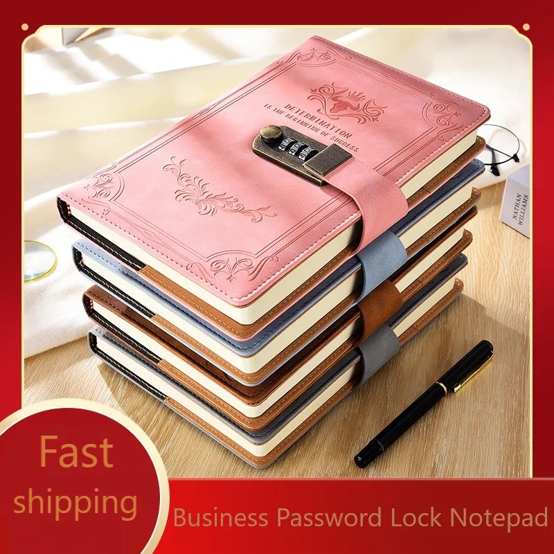 ONT-A5-Vintage-Password-Book-with-Lock-Diary-Book-Thickened-Password ...