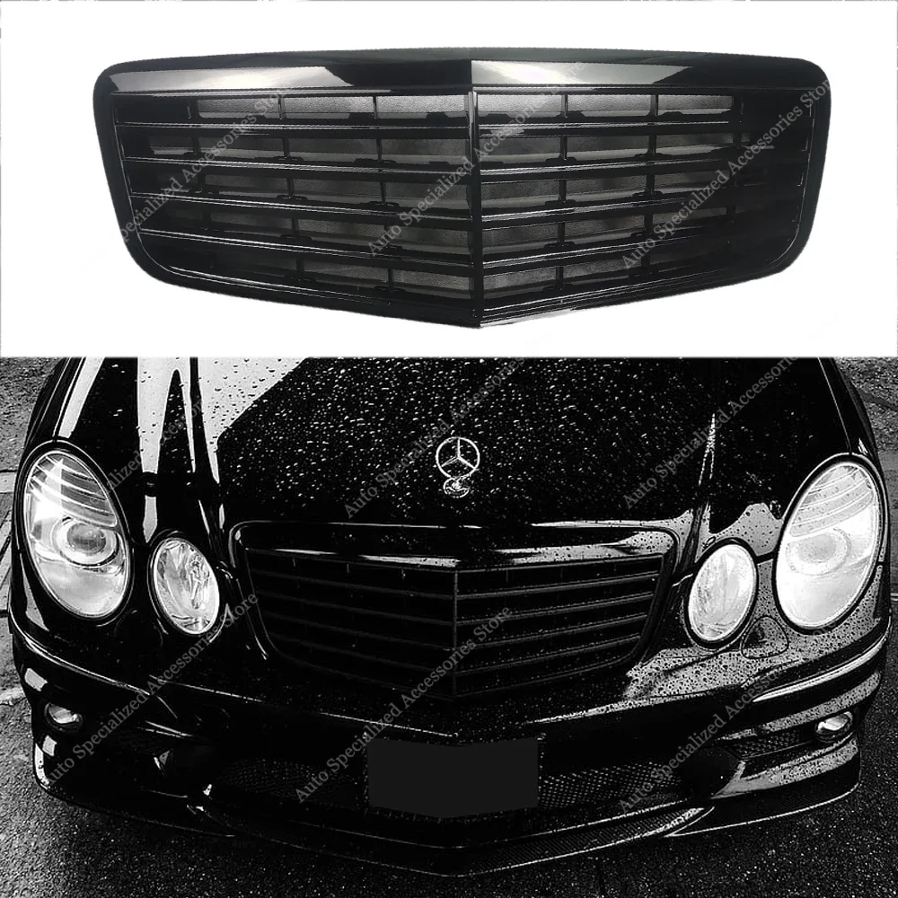For-Mercedes-W211-E-Class-AMG-STYLE-FRONT-BUMPER-BAR-GRILLE-E280-E320 ...