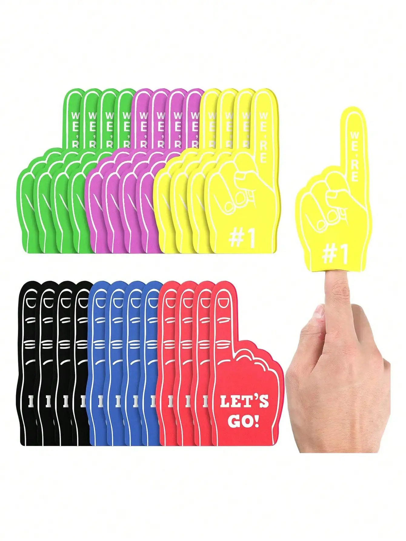 3pcs-Multi-color-Random-Sports-party-gifts-Sports-Fan-Foam-finger-Mini ...