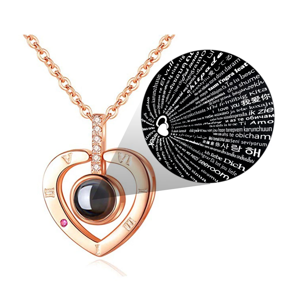 Valentine-s-Day-Gift-Photo-Projection-Necklace-Simple-Heart-Shaped ...