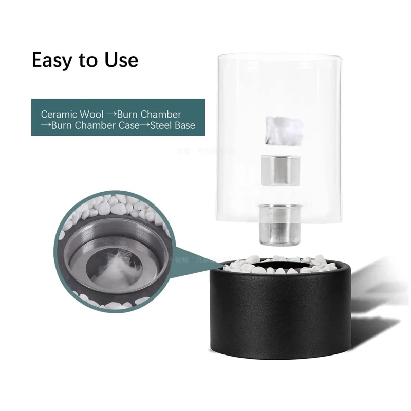 Tabletop Fireplace Small Portable Stainless Steel Fireplace for Indoor ...