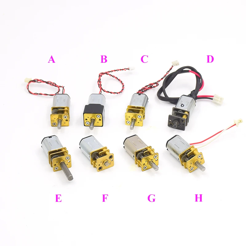 Mini N20 Gear Motor DC 3V-12V Slow Speed Full Metal Gearbox Gear ...