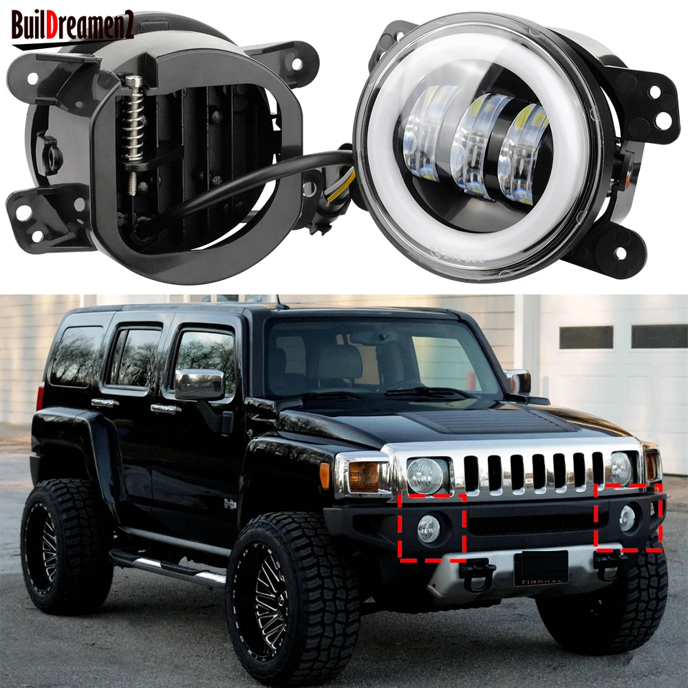 2 piezas 4 "luz antiniebla LED Canbus para coche con ojo de Ángel luz ...