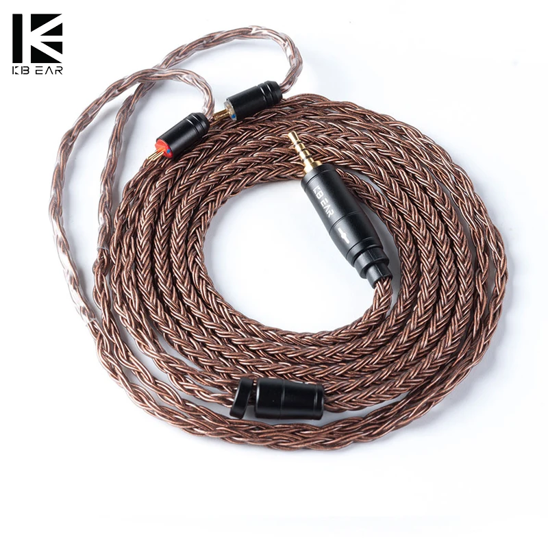 KBEAR-Cable-de-cobre-puro-de-16-n-cleos-para-auriculares-Conector-de-2 ...