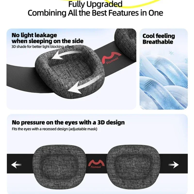 3D Sleeping Eye Mask Block Out Light Sleep Mask for Eyes Slaapmasker ...
