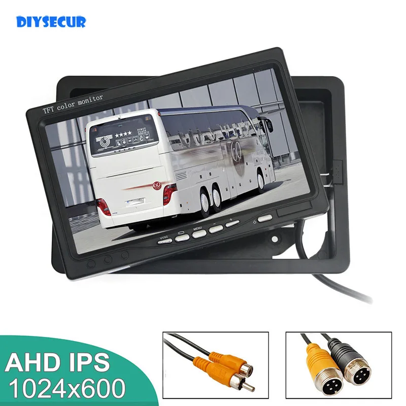 DIYSECUR-Monitor-de-visi-n-trasera-para-coche-pantalla-LCD-IPS-AHD-de-7 ...