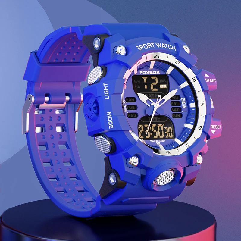 LIGE-Brand-FOXBOX-Dual-Digital-Display-Quartz-Men-s-Watch-Casual-Sports ...