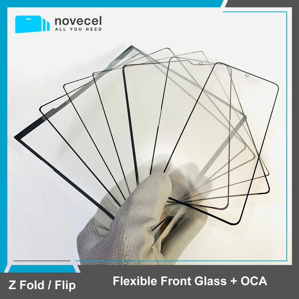 NOVECEL 100% CPI Flexible Folding Screen Glass +OCA Glue for Samsung ...