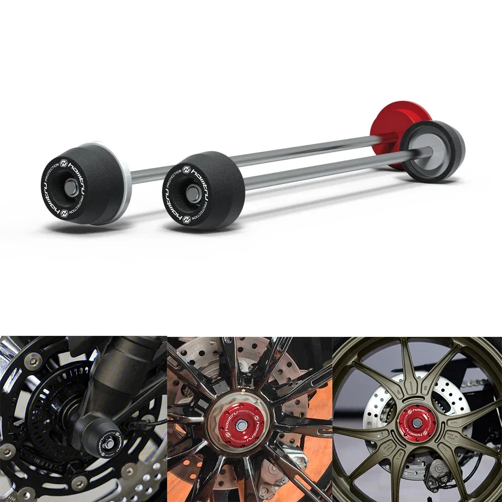 Motorcycle-Wheel-Spindle-Protector-Rear-Front-Axle-Fork-Crash-Slider ...