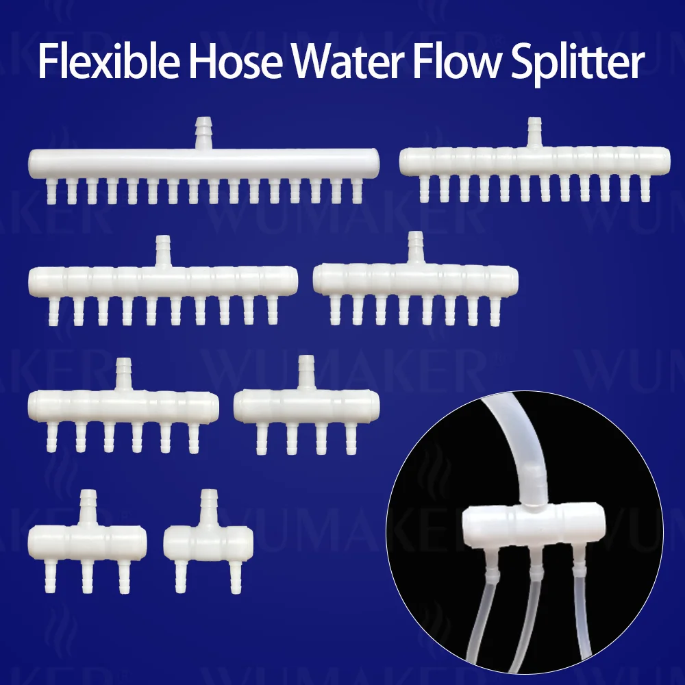 Plastic Flexible Hose Water Flow Splitter Diverter Pagoda Joint Multi ...