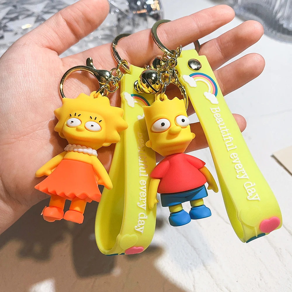 American-TV-Cartoon-Anime-The-Simpsons-Pendant-Keychain-Car-Key-Chain ...
